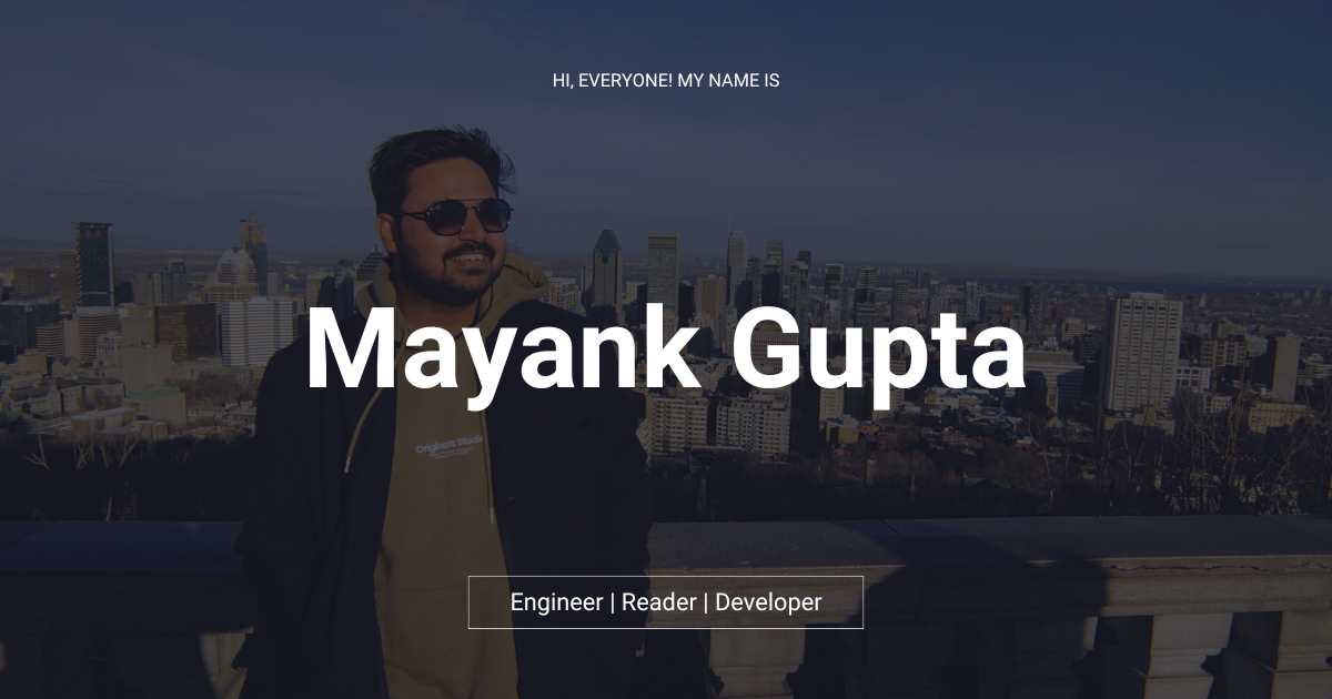 Mayank Gupta Blog